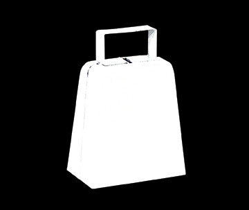 White 4" High Cowbell: Bulk White Cowbells | CowbellShop.com